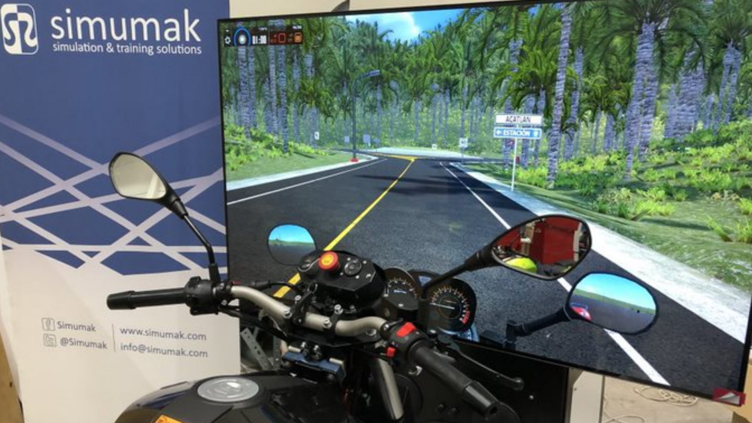 Nuevo simulador de moto con chasis real Simesbike